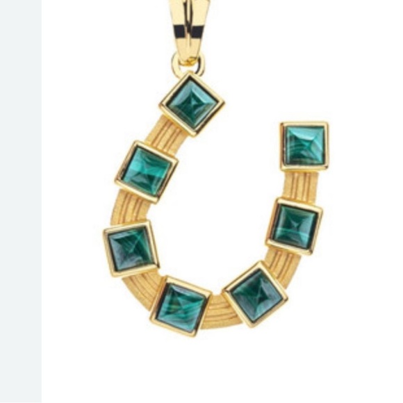 Jane Win | Jewelry | Jane Win Lucky Carved Horseshoe Malachite Pendant ...